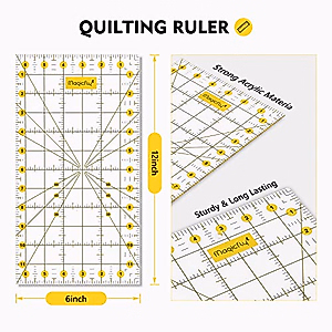 Magicfly Rotary Cutter Set, 45mm and 28mm Fabric Cutters Kit with Extra 10 Blades, A3 Double-Sided Self Healing Cutting Mat, 12x6 Inch Quilting Ruler for Sewing, Fabric Cutting, Art Crafting