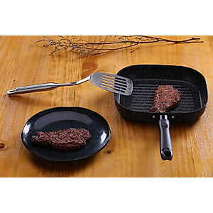 Tafond 9 Inch Deep Square Grill Pan,for Griddle Steak, Aluminum Steak Skillet with Non-Stick Coating, Suitable for Cooktop Dishwasher