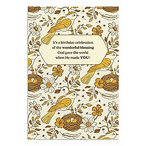 DaySpring - Birthday Birds - 4 Botanical Bird Designs Assortment with Scripture - 12 Happy Birthday Boxed Cards & Envelopes (U0056)
