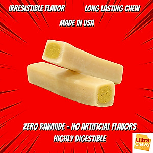 Ultra Chewy Favorites Double Treat Bones, Made in The USA, Healthy Treats, Easy to Digest, Promotes Dental Health (Assorted Flavors, 2 Packs/9 Bones Per Pack)