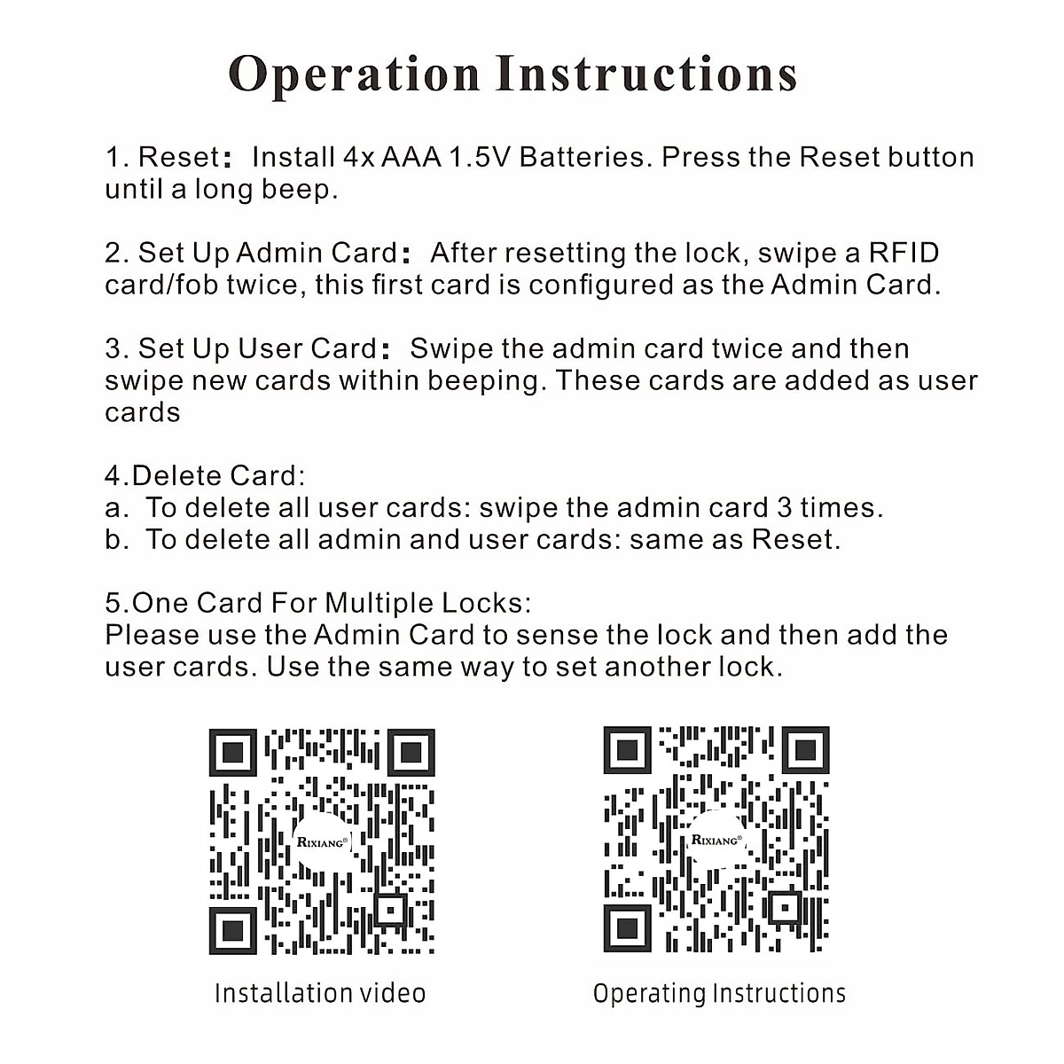 Rixiang RFID Electronic Cabinet Lock Hidden DIY for Wooden Cabinet Locker Drawer Cupboard Latch Lock