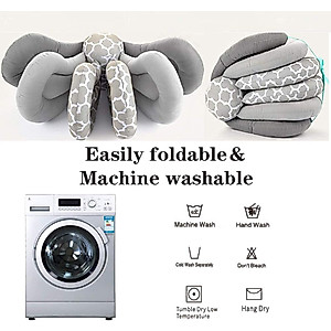 VUPUPYBaby Breastfeeding Pillow Nursing Pillow,Best for Mom,Adjustable Height Polyester Proper (Gray)