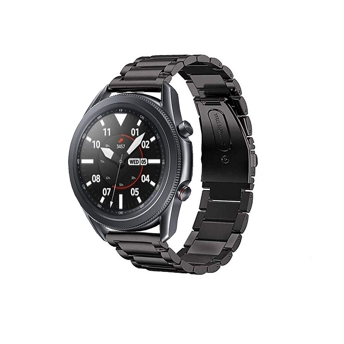 ACESTAR 2Pack Compatible with Samsung Galaxy Watch 46mm/Galaxy Watch 3 45mm bands,2Pack 22mm Stainless Steel Metal+Mesh Loop Bands for Galaxy 3 Watch Bands 45mm/Galaxy S3 Bands Men Women