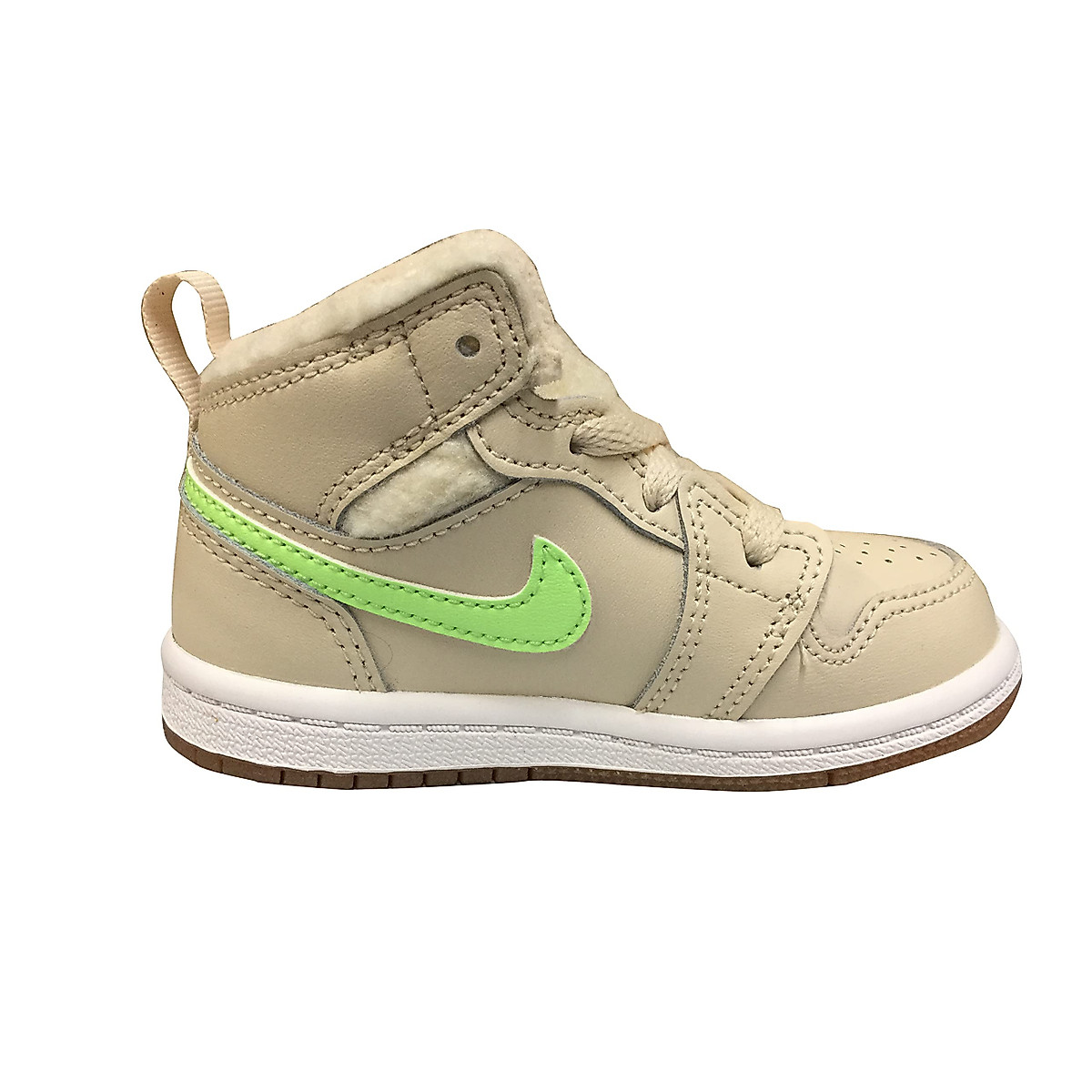 Jordan Baby Girl's 1 Mid Utility (Infant/Toddler) Pearl White/Racer Blue/Dark Driftwood 9 Toddler M