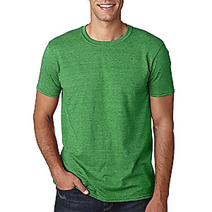 Gildan Adult Softstyle Cotton T-Shirt, Style G64000, Multipack, Heather Irish Green (2-Pack), Medium