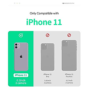 GOOSPERY iPhone 11 Case, iPhone 11 Wallet Case with Card Holder, Protective Dual Layer Bumper Phone Case - Lilac Purple