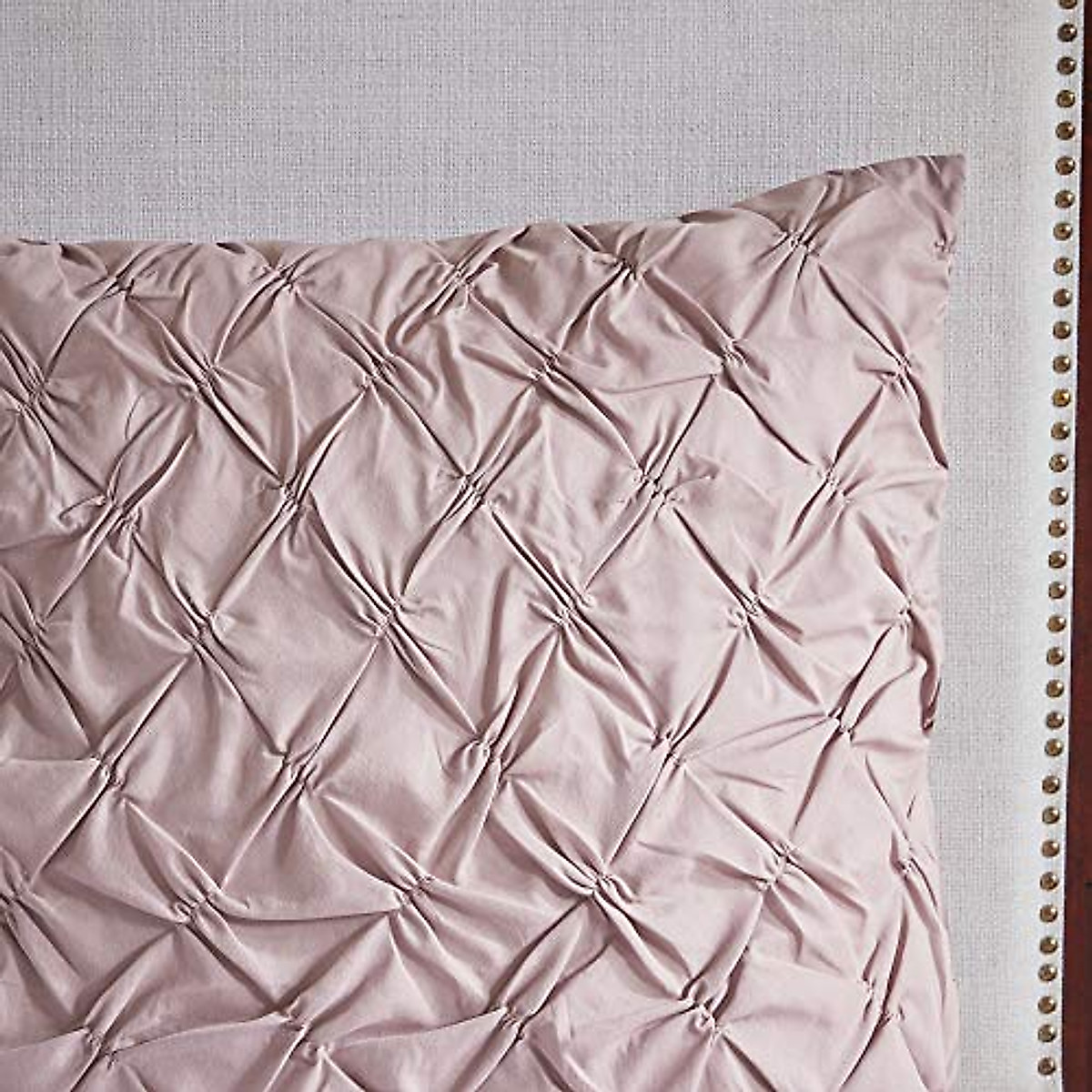 Madison Park Cassandra Cotton Blend Comforter Set - Feminine Design Colorful Floral Print, All Season Down Alternative Bedding Layer And Matching Shams, Queen, Blush 8 Piece