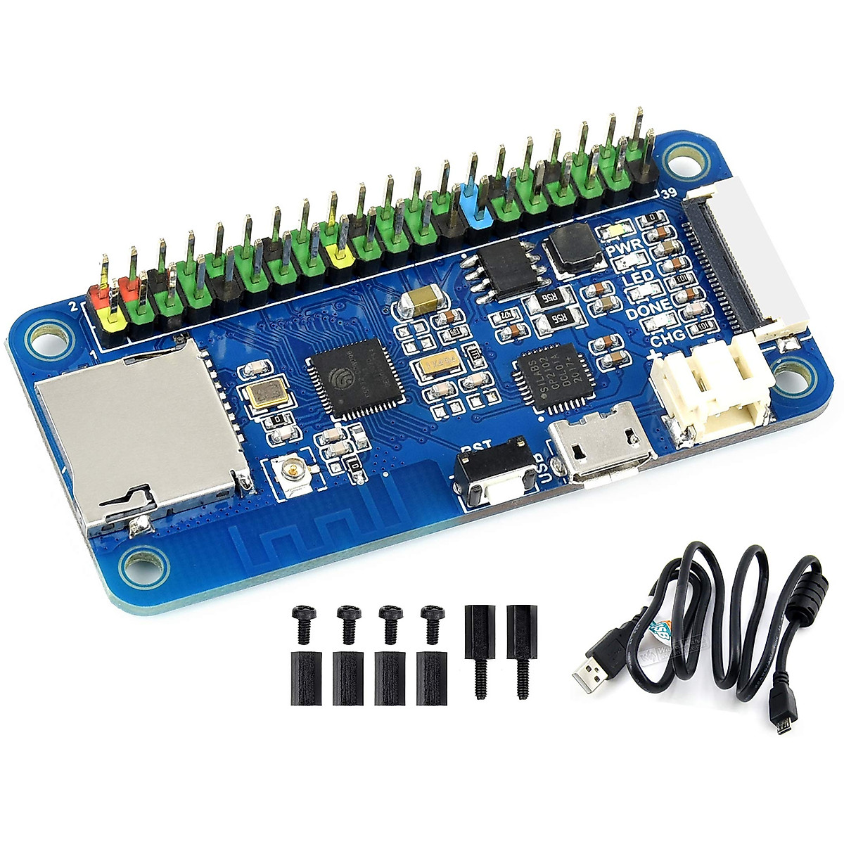 ESP32 One Mini Development Board with WiFi/Bluetooth for Raspberry Pi Hats Support Image Recognition Voice Processing Compatible with Arduino and ESP-IDF Software SDK (Without Camera)