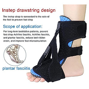 VIDECOR Plantar Fasciitis Night Splint Drop Foot Orthotic Brace,Improved Dorsal Night Splint for Effective Relief from Plantar Fasciitis, Achilles Tendonitis, Heel and Ankle Pain,A