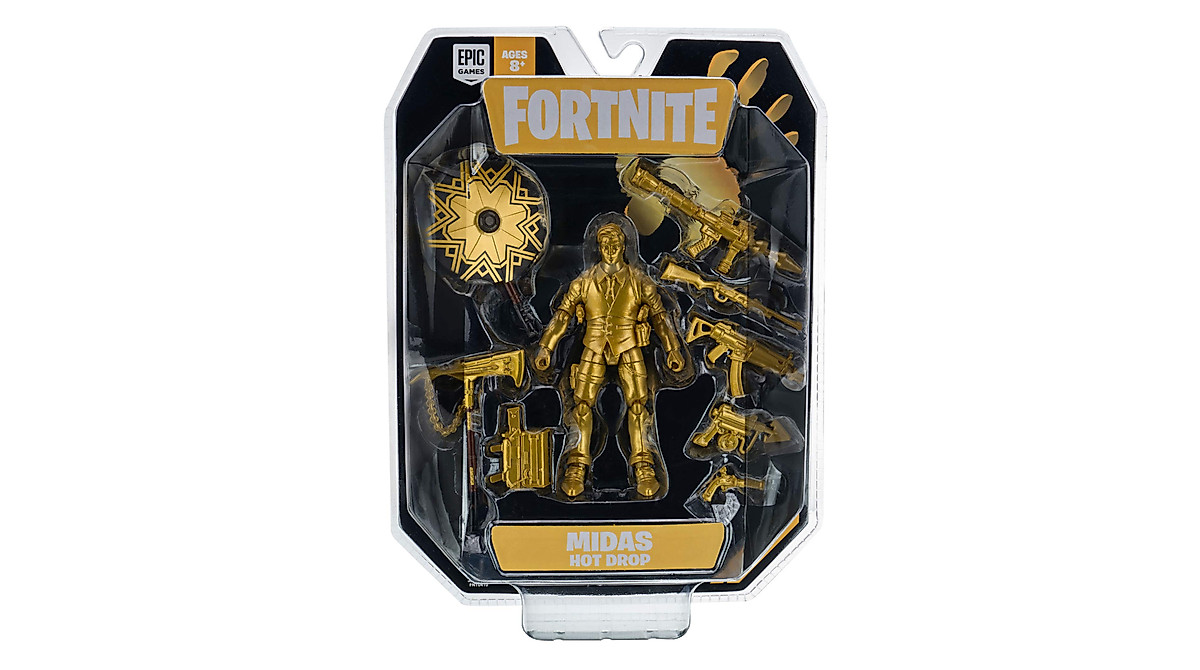 Fortnite Hot Drop Midas Figure Pack with Gold Weapons & Accessories