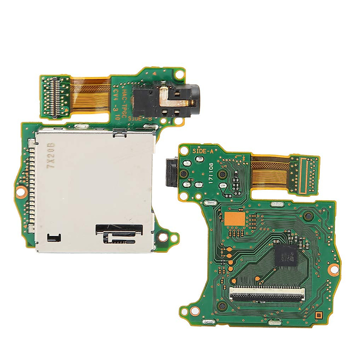 ASHATA Game Host Card Slot, Game Cartridge Card Slot Host Reader Tray Earphone Hole Port for Switch Host Repair Accessory/NS Host Card Slot with Board