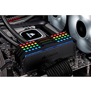 CORSAIR Dominator Platinum RGB 16GB (2x8GB) DDR4 3600 (PC4-28800) C18 1.35V AMD Optimized Memory- Black