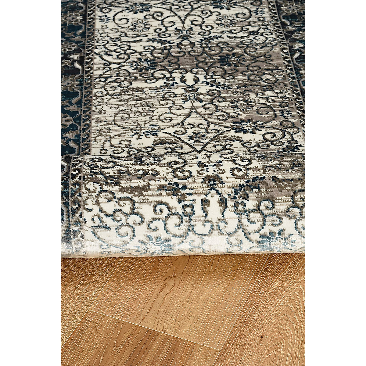 Linon Vintage Collection Isfahan Synthetic Rugs, 9' x 12', Gray