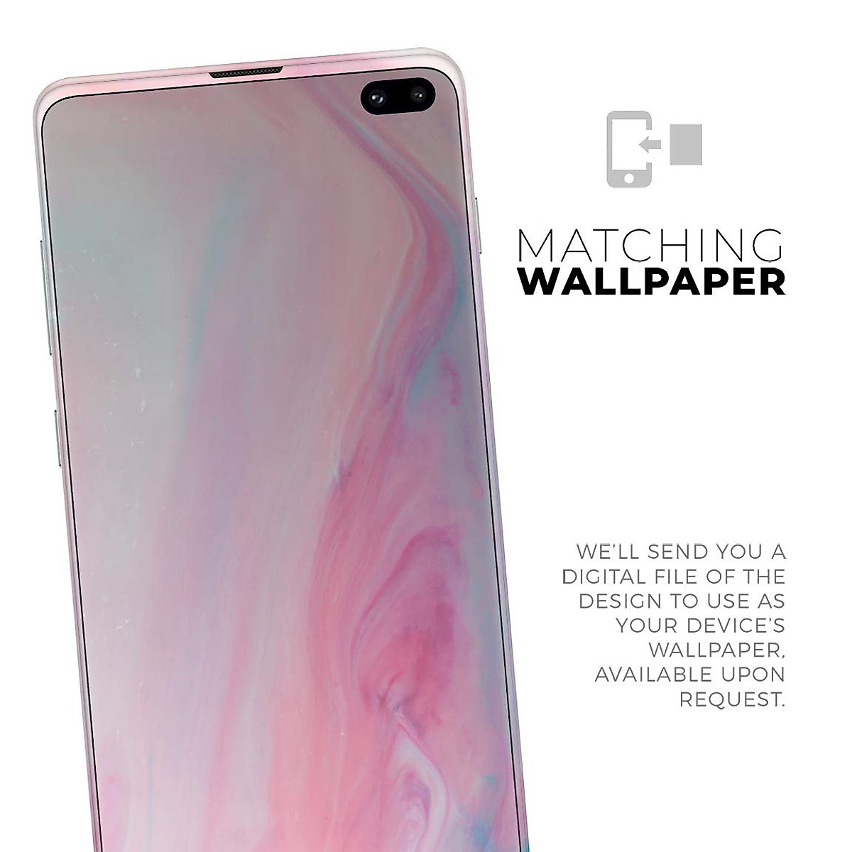 DesignSkinz Marbleized Colored Paradise V3 Protective Vinyl Decal Wrap Skin Cover Compatible with The Samsung Galaxy S20 (Screen Trim & Back Glass Skin)