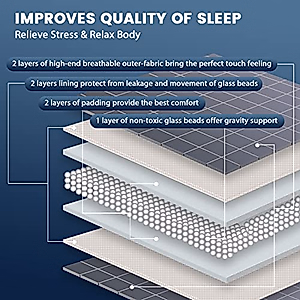 CUTEKING Weighted Blanket for Adults (15lbs, 48"x72", Full, Grey) Heavy Blanket for 140-150lbs, Weighted Blanket for Cooling & Heating with Premium Glass Beads, Soft Thick Blanket for Adult All-Season