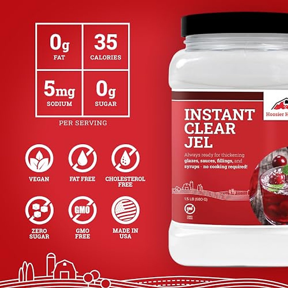 Hoosier Hill Farm Instant Clear Jel, 1.5LB (Pack of 1)