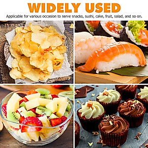 Sushi Containers with Lid: 100 Pcs Black Disposable Sushi Containers Sushi Boxes with Clear Lid Fruit Cake Dessert Container