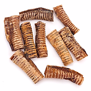 ValueBull Beef Trachea, Premium 5-6 Inch, 50 Count Bulk Pack - Angus Beef Dog Chews, Grass-Fed, Single Ingredient