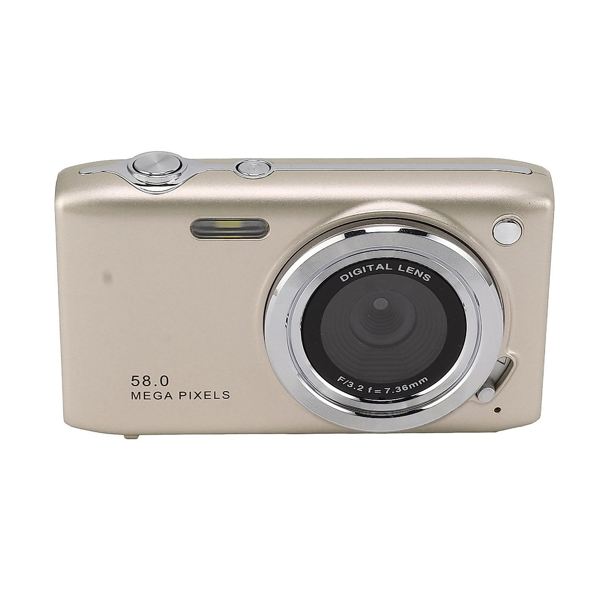 4K Digital Camera, Compact Camera Automatic Exposure Slim and Lightweight for Vlogging (Gold)