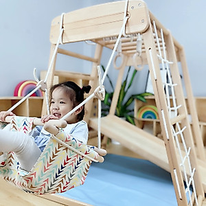 Hanging Baby Swing Outdoor Baby Swing for Infants Hanging Swing Chair for Baby Outdoor Canvas Toddler Swing Indoor Outdoor for Outside Tree Backyard Indoor Baby Swing Hammock