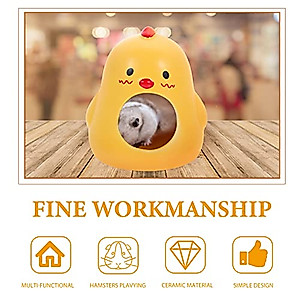 Alipis Hamster Accessories Hamster Accessories Cute Ceramic Small Pet Hamster Summer House Hamster Rat for Small Animal Chinchilla Hedgehog Cool Hamster Hideout Hamster Hideout