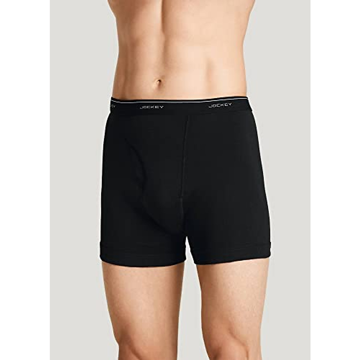 Jockey Men's Underwear Classic 5" Boxer Brief - 6 Pack, Black, XL