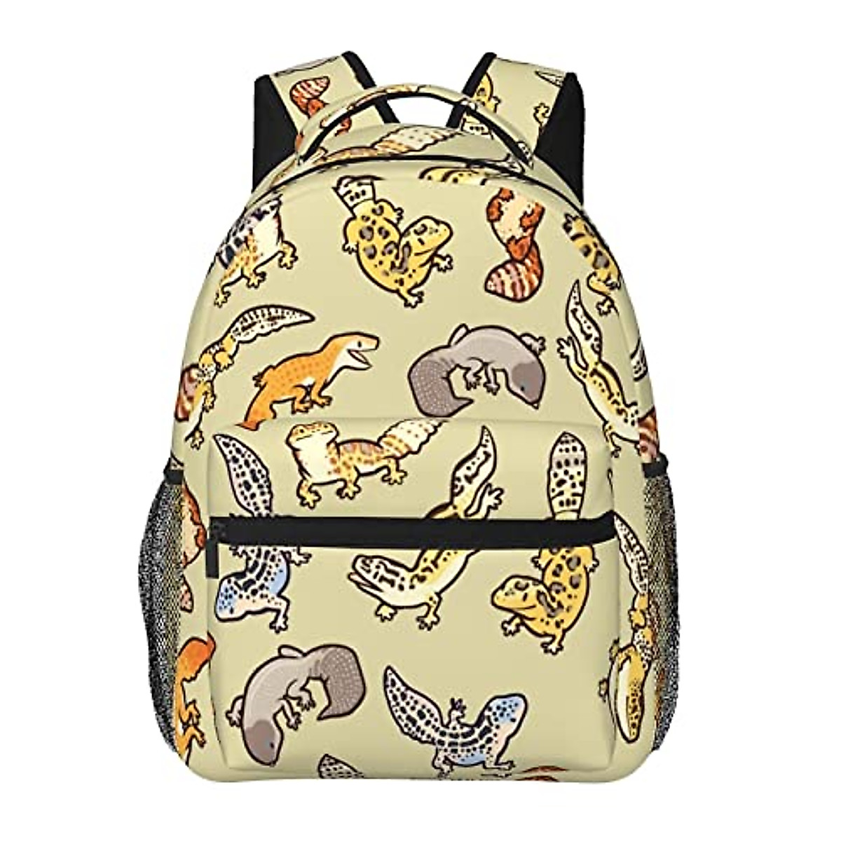 ILEABEC Backpack for Women Men Leopard Gecko Lightweight Laptop Backpack Durable Gym Backpacks Casual Daypack