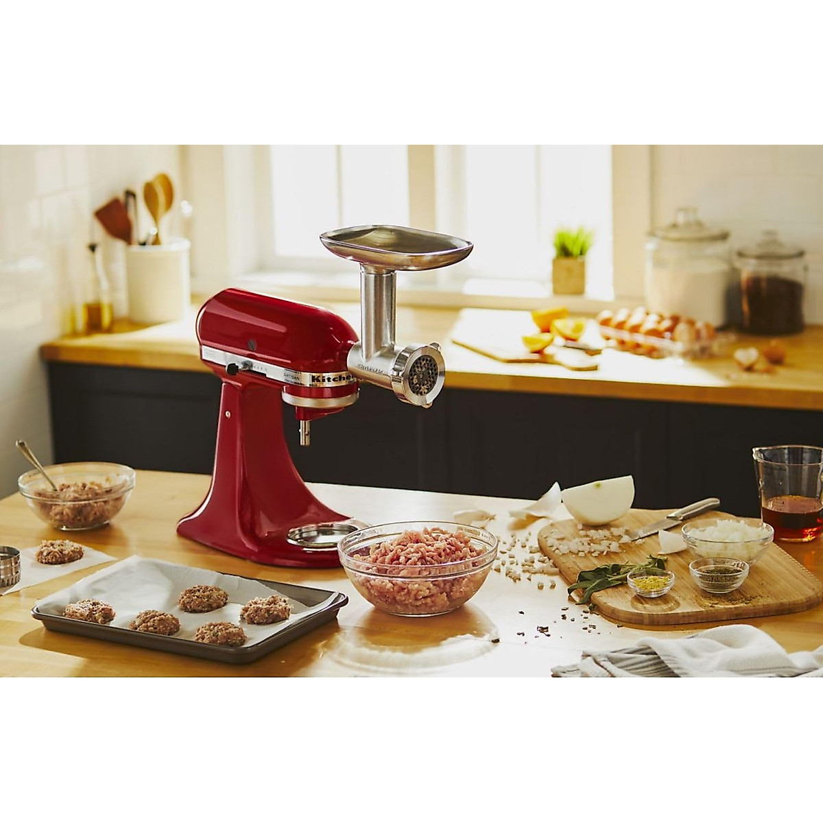 KitchenAid KSMMGA Metal Food Grinder Attachment, Silver