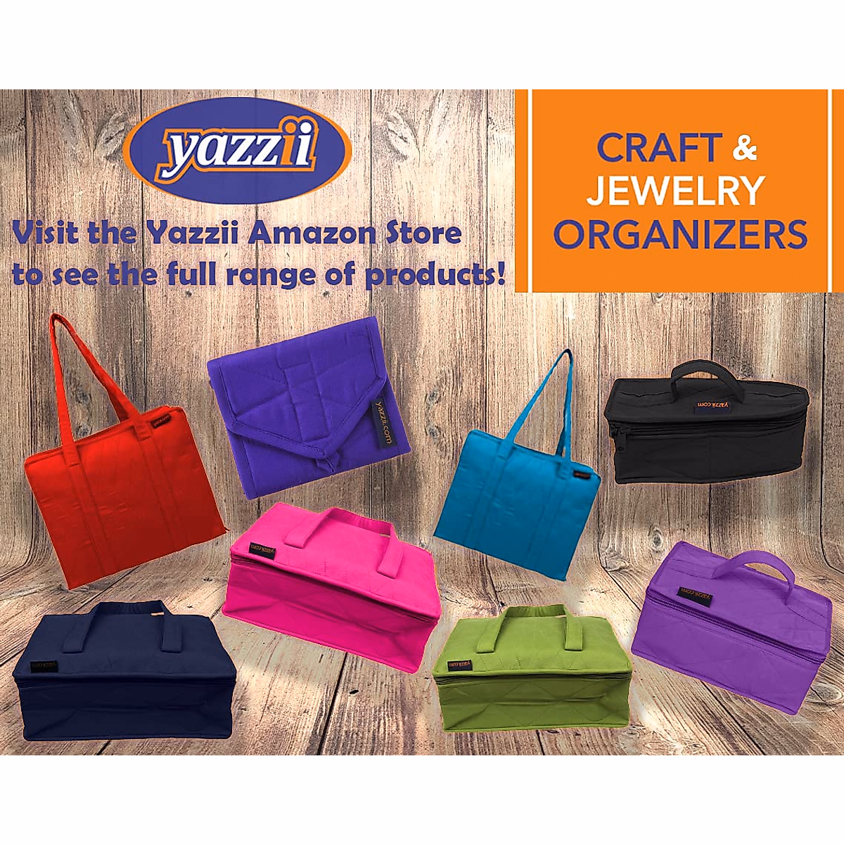 Yazzii Craft Notions Pouch Set (3PC) - Portable & Multipurpose - Sewing Supplies Organizer for Thread Spools, Needles, Beads, Embroidery Floss, Fabric Pieces & More!