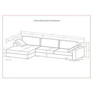SIMPLIHOME Charlie Left-Facing Sectional Sofa in 100% Recycled Polyester Tightly Woven Performance Fabric, Cream, 122-inches Wide, Handcrafted Contemporary Style L-Shaped Couch with Chaise