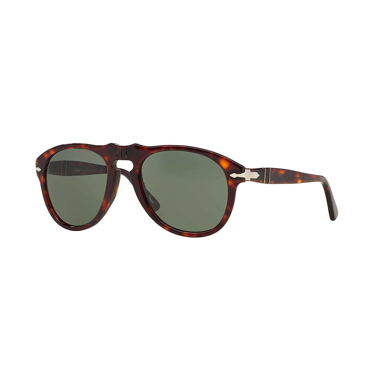 Persol PO0649 Aviator Sunglasses, Havana/Green, 54 mm