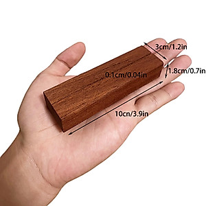 SHUESS Wood Place Card Holder, 4 x 1.2 x 0.8 Inch (20 pcs) Wooden Acrylic Sign Table Numbers Holders, Wood Table Card Picture & Photo Holder Display Stands for Home and Party Decoration