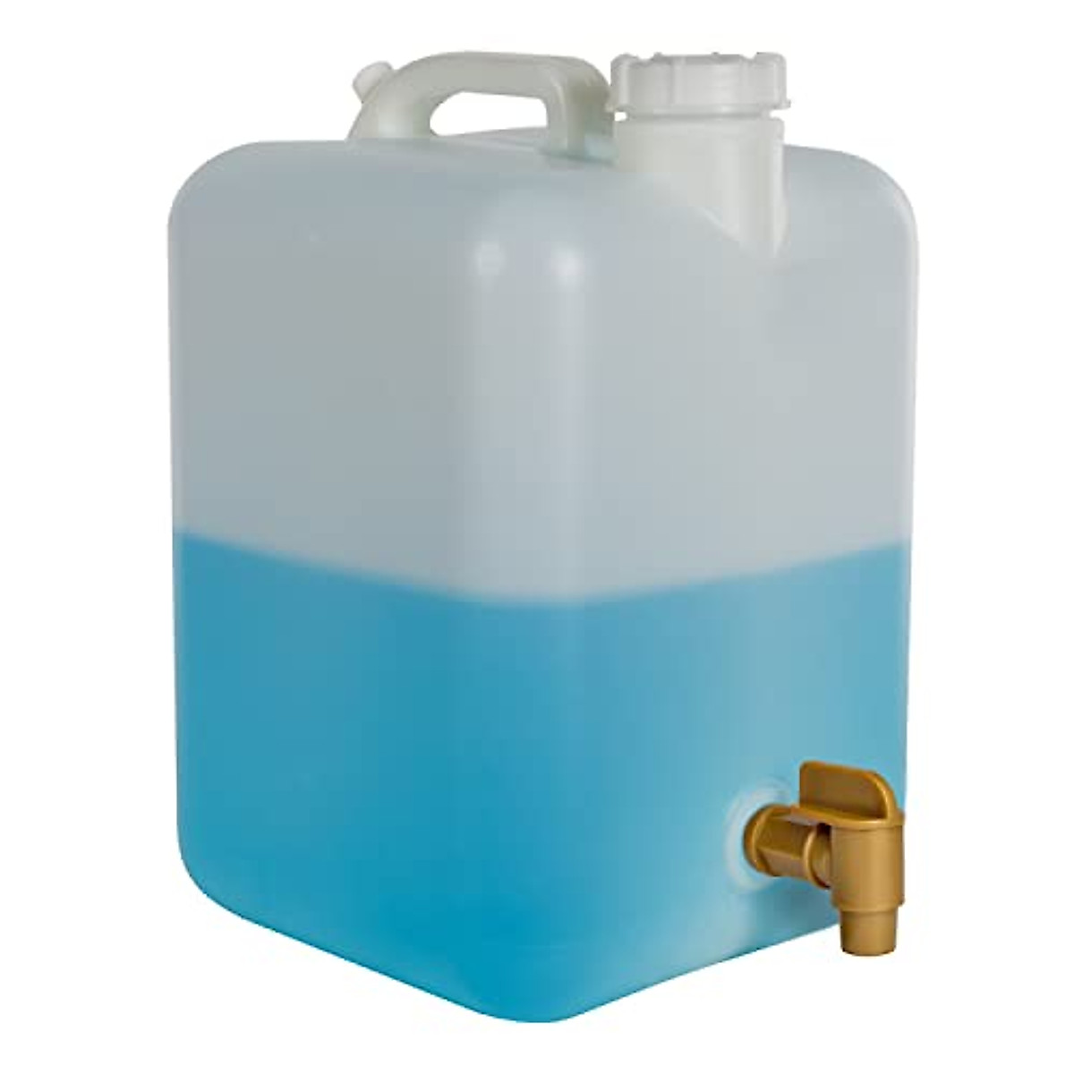 PowGrow Plastic Faucet Spigot, 3/4 NPT Spigot Faucet for Plastic Drums, Durable Polyethylene Material Faucet Replacement Spigot, 1 Inch Thread Size,2-Pack