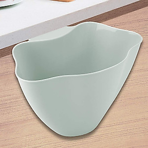 Cupboard Door Hanging Mount Kitchen Trash Bin Without Lid Garbage Kitchen Cabinet Hanging Flower Shape Trash Can(Gray)
