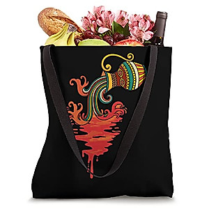 Aquarius Gifts Funny Retro Sunset Zodiac Sign Birthday Tote Bag