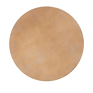 Linon Avalon Wood Round Dining Table in Light Brown