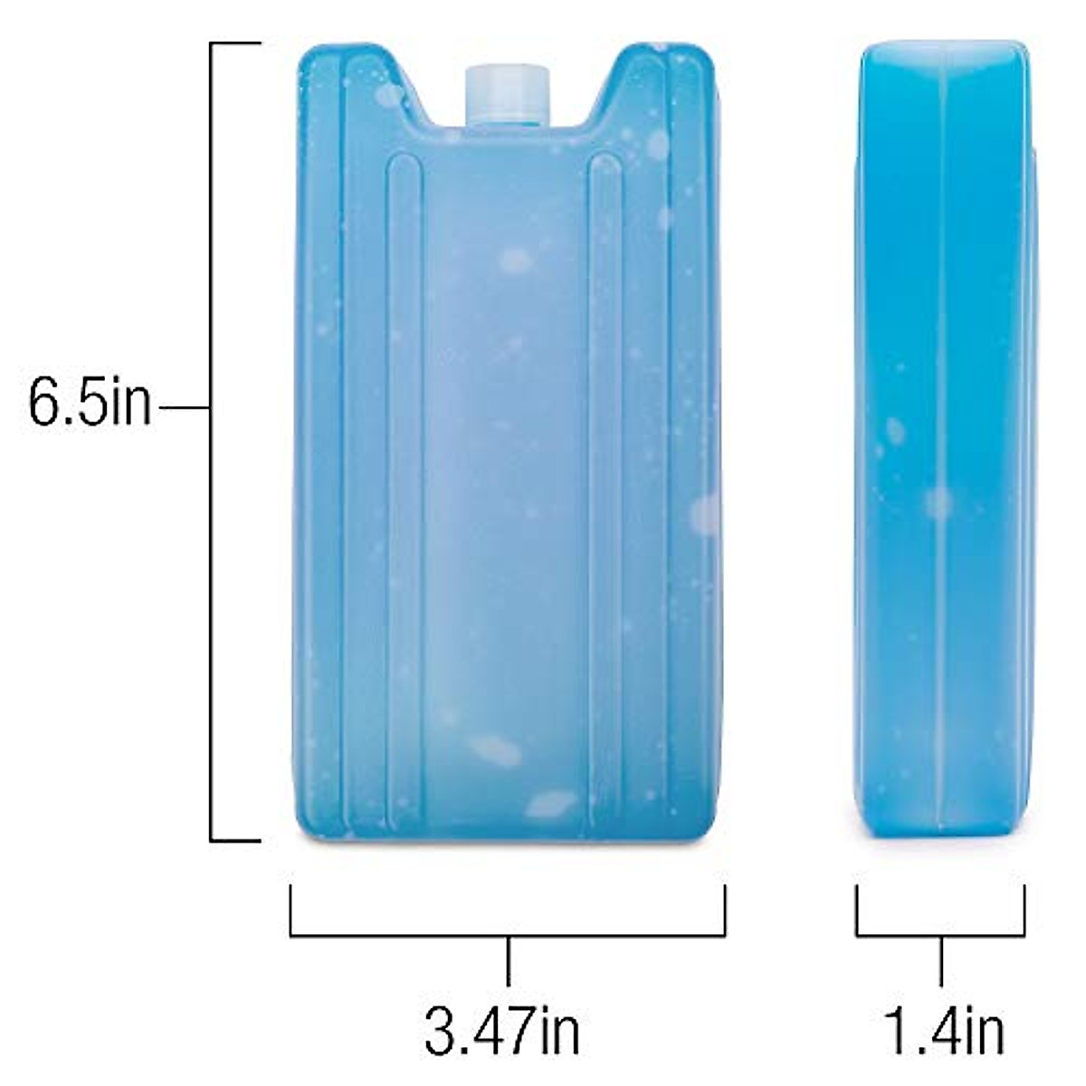 Ice Pack for Cooler Lunch Bag (400 ml/Count): Large, Thick, Leak-Proof, Long-Lasting, Reusable, Freezer-Safe Blue Gel to Keep Food and Drinks Cold for Hours (Set of 3)