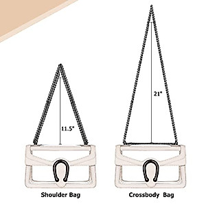 Joryin Clear Bag for Women Clear Bags Stadium Approved Clear Purse Shoulder Bag Crossbody Bag Fashion Small Handbag Clutch Bag Transparent Bag Black Cream