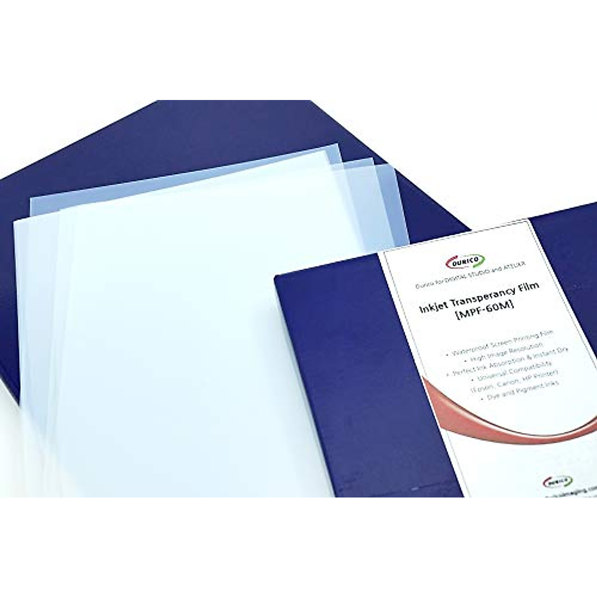 DURICO Translucent PET 5.3mil (135micron) Inkjet Film in Sheets for Screen Printing (11X17 IN/ 50 sheets)