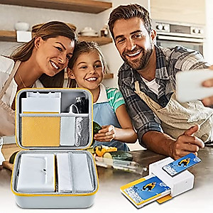 Case Compatible with Kodak Dock Plus or Kodak Dock Portable Instant Photo Printer, 4x6 Photo Paper/Charger Cord Other Accessories Everything fits Great Inside - Black (White)