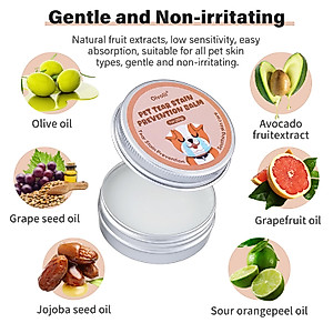 Oivolii Pet Tear Stain Remover Balm with Pro Powder Brush,Eye Care for Dogs and Cats, Natural Safe Repel Tears,Gently Cleanses Effective & Non-Irritating,1 oz