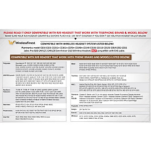 RJ9 Plug to USB Headset Adapter Compatible with Plantronics Jabra Sennheiser Wireless DECT Headsets for Use with Computers PC Laptop Mac Tablet Window Softphones Devices