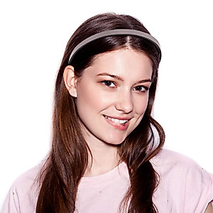 WILLBOND 6 Pieces Skinny Leather Covered Headband Plastic Skinny Headband Hair Loop Clasp Hairbands Solid Simple Headband for Women(1.1 cm,Matte Pink, Wine Red, Navy Blue, Coffee, Black and Grey)