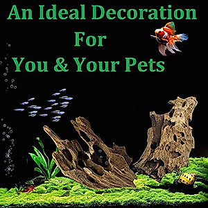 PINVNBY Reptile Plants, Reptile Vines and Flexible Reptile Leaves Large Driftwood Tank Habitat Decor for Bearded Dragons Snakes Geckos Frogs Chameleon(3 PCS)