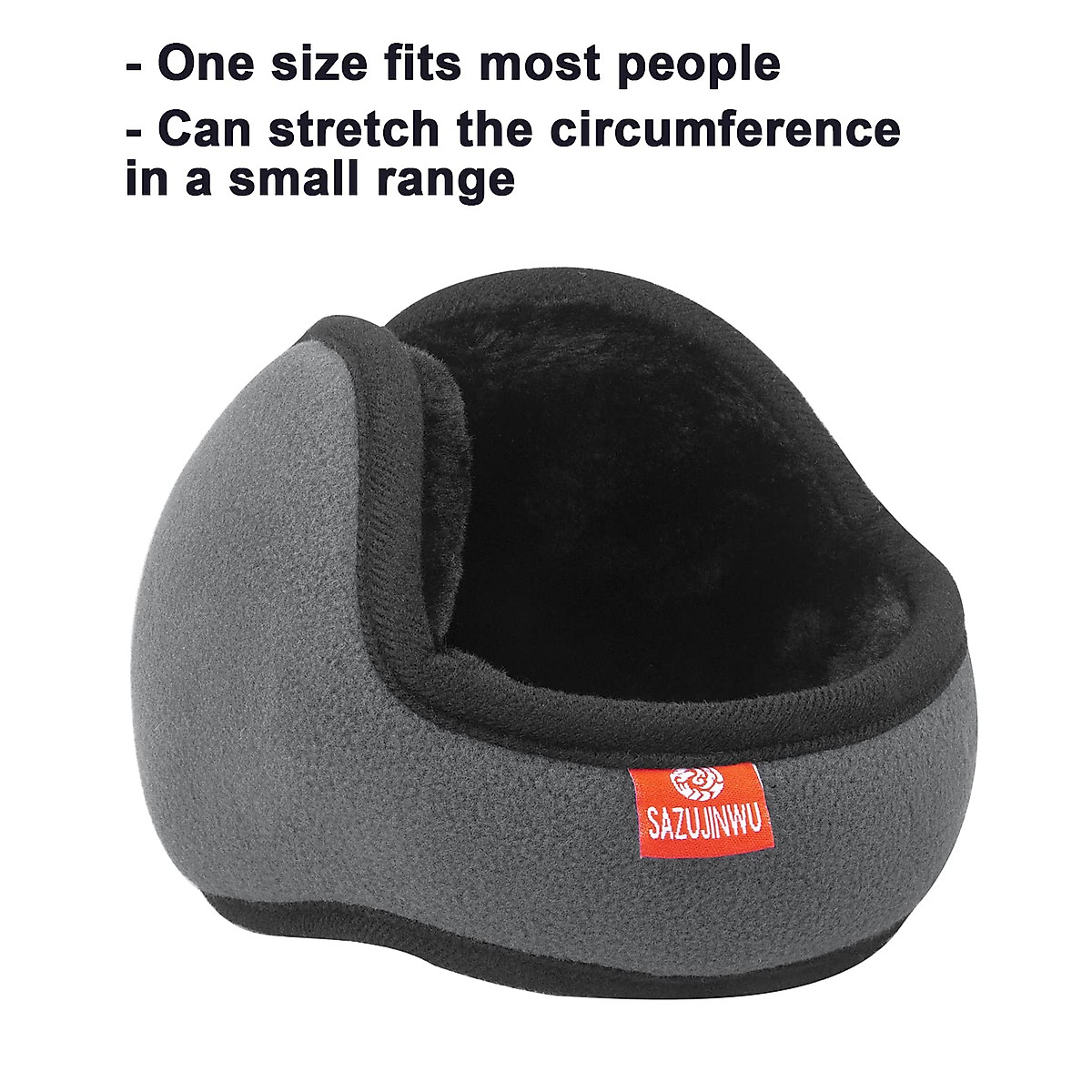 sazujinwu Winter Earmuffs for Men Unisex Fold Fleece Ear Muffs Women`s Ear Warmer Back Neck Earmuff