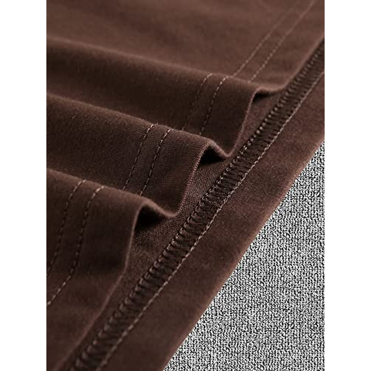 Cozyease Men's Graphic Tees Letter Print Short Sleeve T Shirts Casual Summer Tops Streetwear Vintage Tees Coffee Brown L