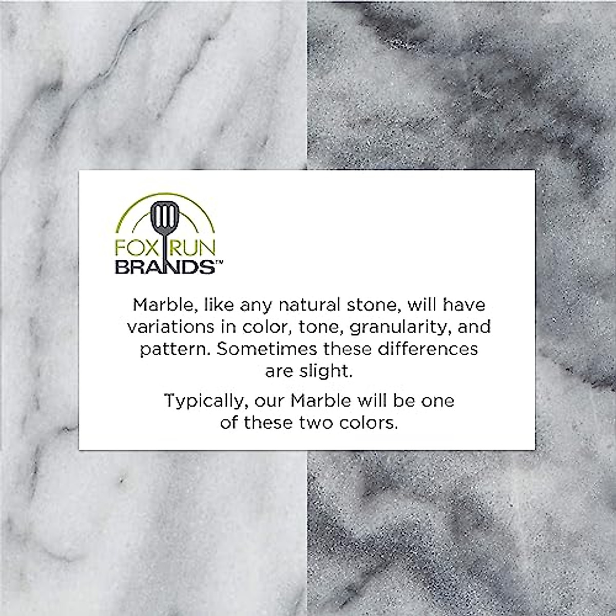 Fox Run White Marble Paddle Board, 18 x 6-inch