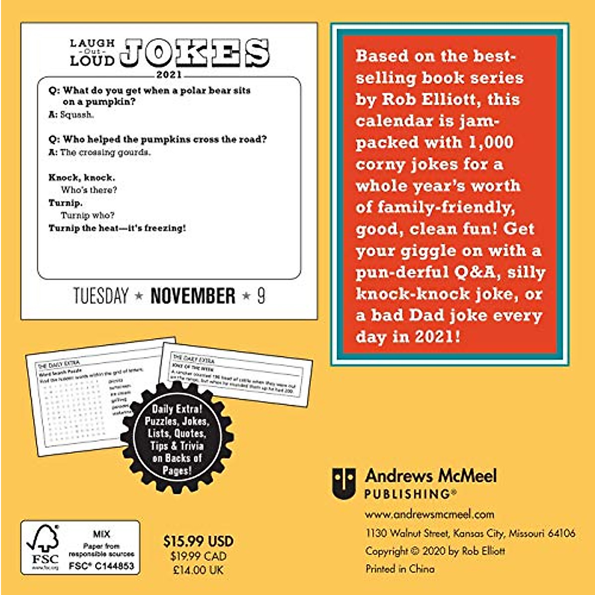 Laugh-Out-Loud Jokes 2021 Day-to-Day Calendar: 1,000 Punny Jokes