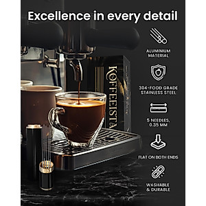 Koffeeista WDT Espresso Distribution Tool, Barista Tools 5x0.35mm Stainless Steel Needles - Easy Open/Close, Portable & Stylish Espresso Stirrer, wdt Coffee Tool, Espresso Distributor, Espresso Whisk