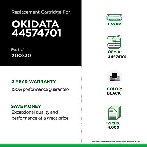 Clover Replacement Toner Cartridge for OKI 44574701 | Black